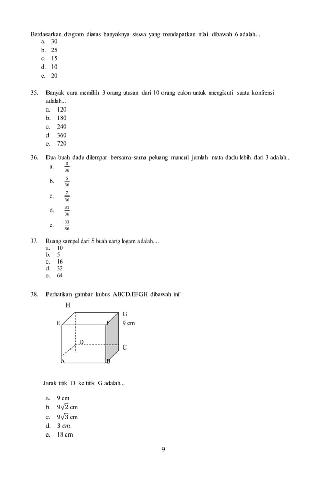 Soal US Matematika SMA | PDF