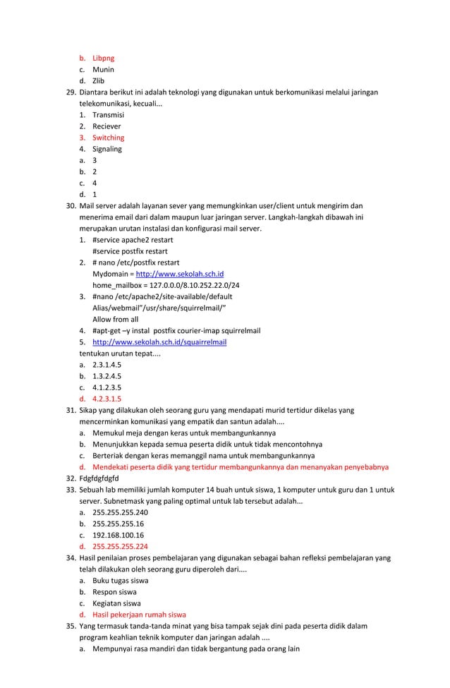 SOAL UTN SMK TKJ | PDF