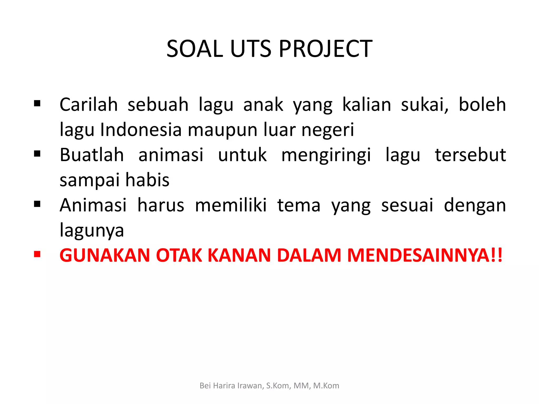 Soal UTS Animasi Flash | PPTX