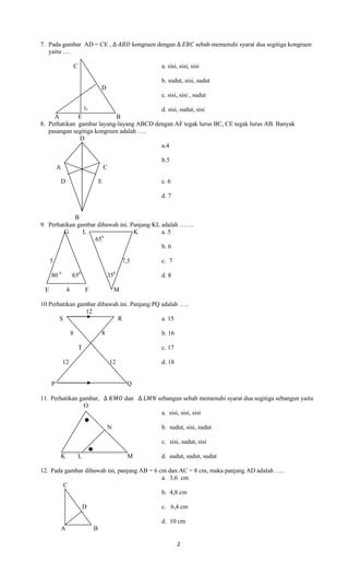 Soal uts gasal kls ix | PDF