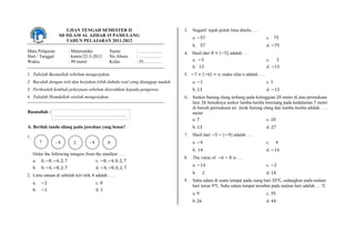 Soal uts II 2011 12 | PPT