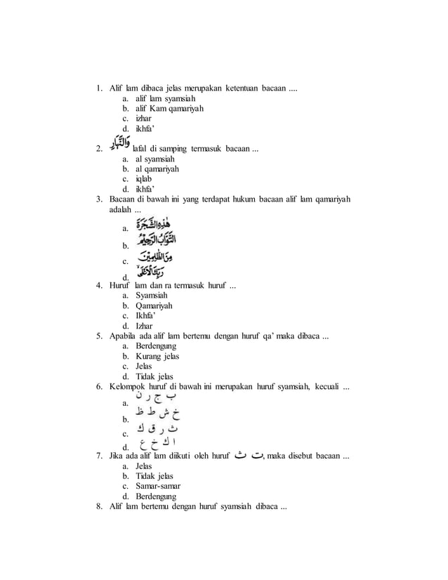 Soal uts kelas vii pai | PDF