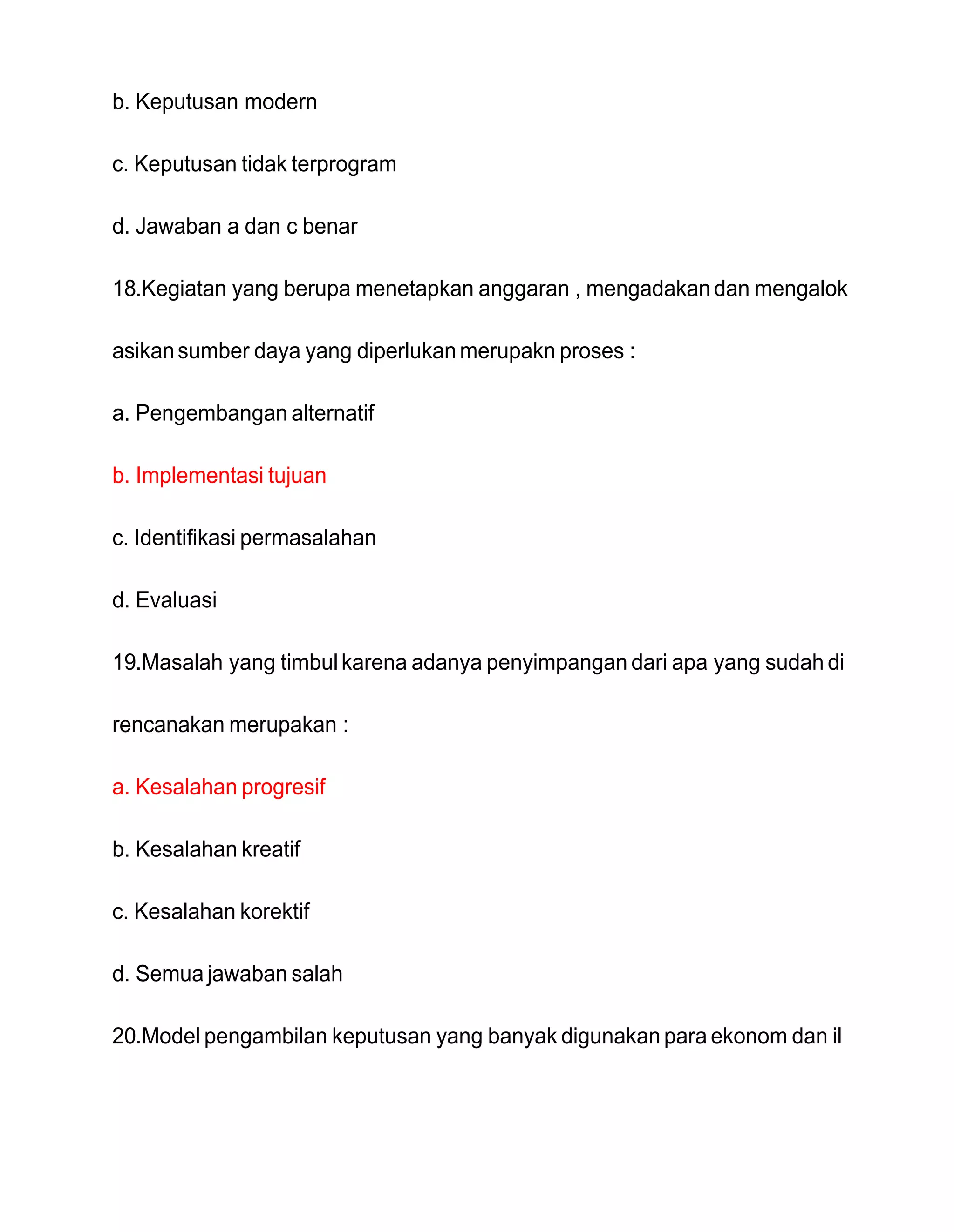 Soal uts manajemen bisnis | PDF