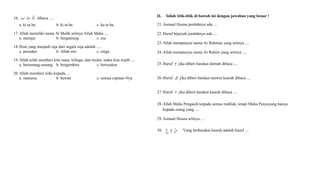 Soal uts pai kelas 2 semester 1 (1) | PDF