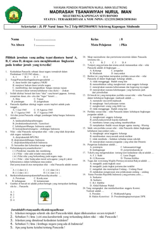 Soal uts pkn 9 | PDF