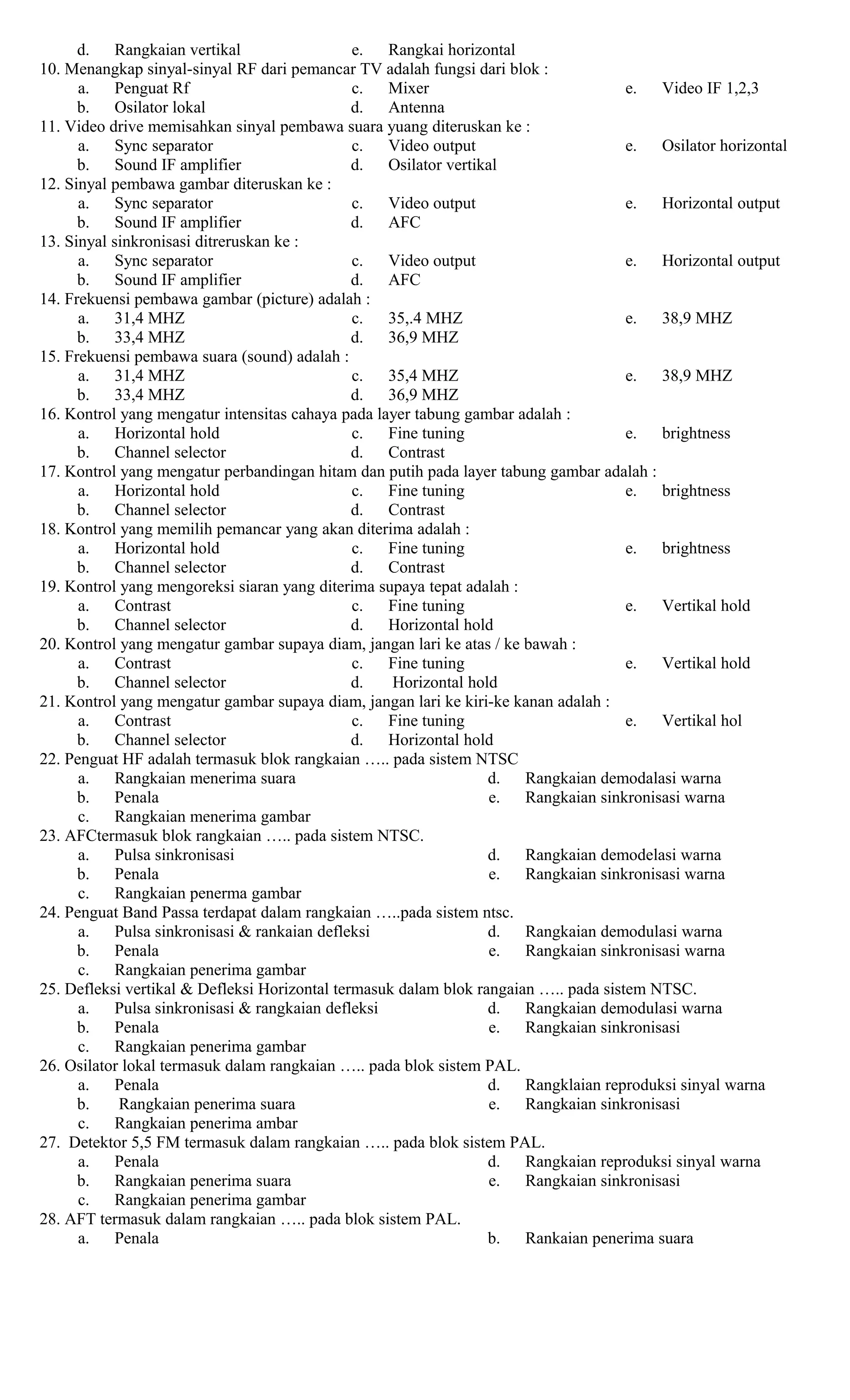 Soal uub sem ganjil 2009 2010 | DOC