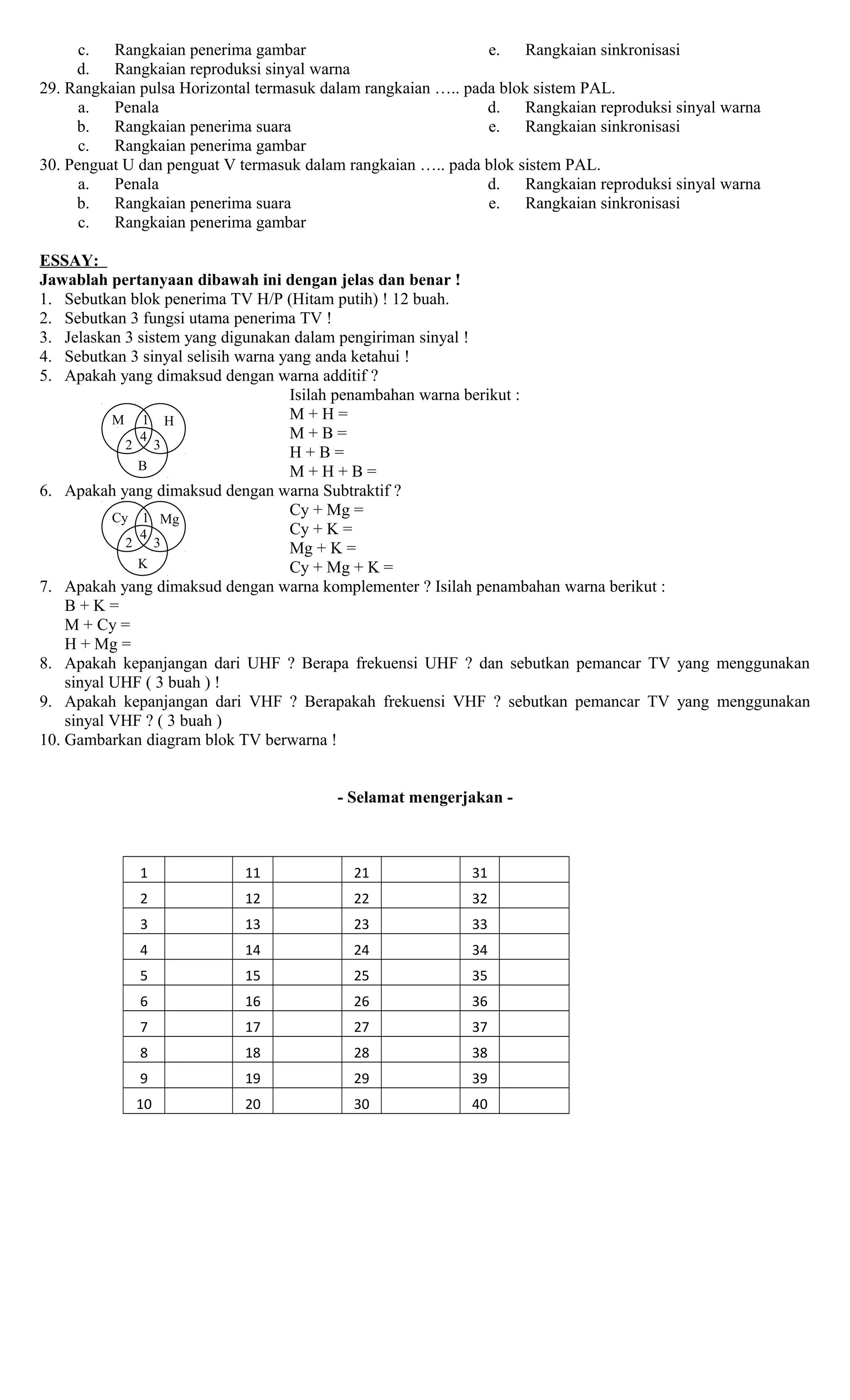 Soal uub sem ganjil 2009 2010 | DOC