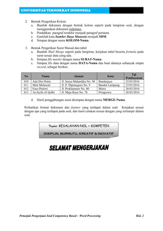 Soal word j1 | PDF