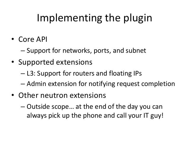 How to write a Neutron Plugin - if you really need to