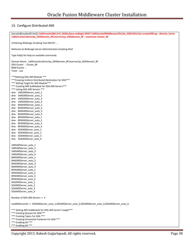 SOA OSB suite cluster installation | PDF | Cloud Computing | Internet