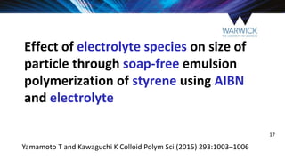 Soap free emulsion polymerization | PPTX