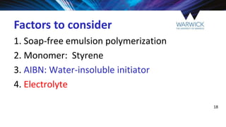 Soap free emulsion polymerization | PPTX