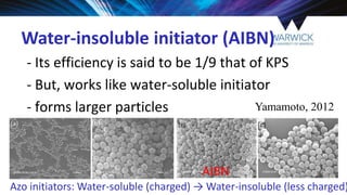 Soap free emulsion polymerization | PPTX