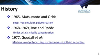 Soap free emulsion polymerization | PPTX