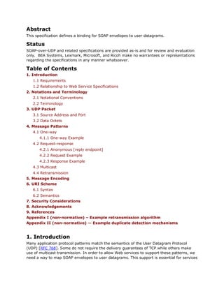 Soap over-udp | PDF