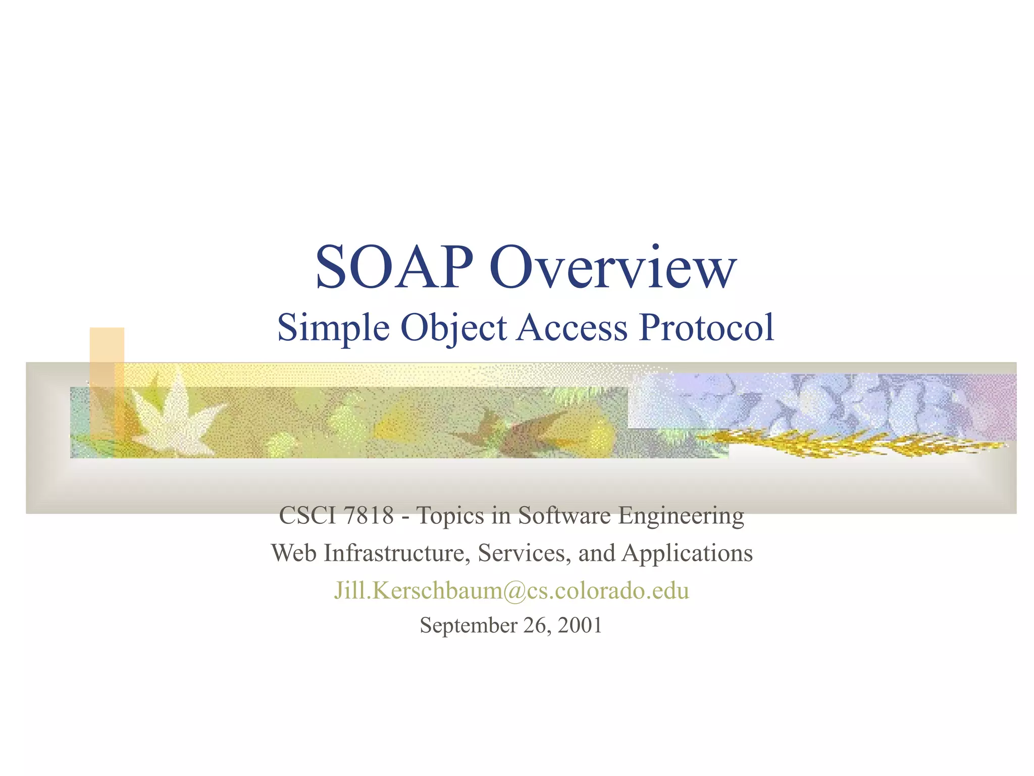 SOAP Overview | PPT