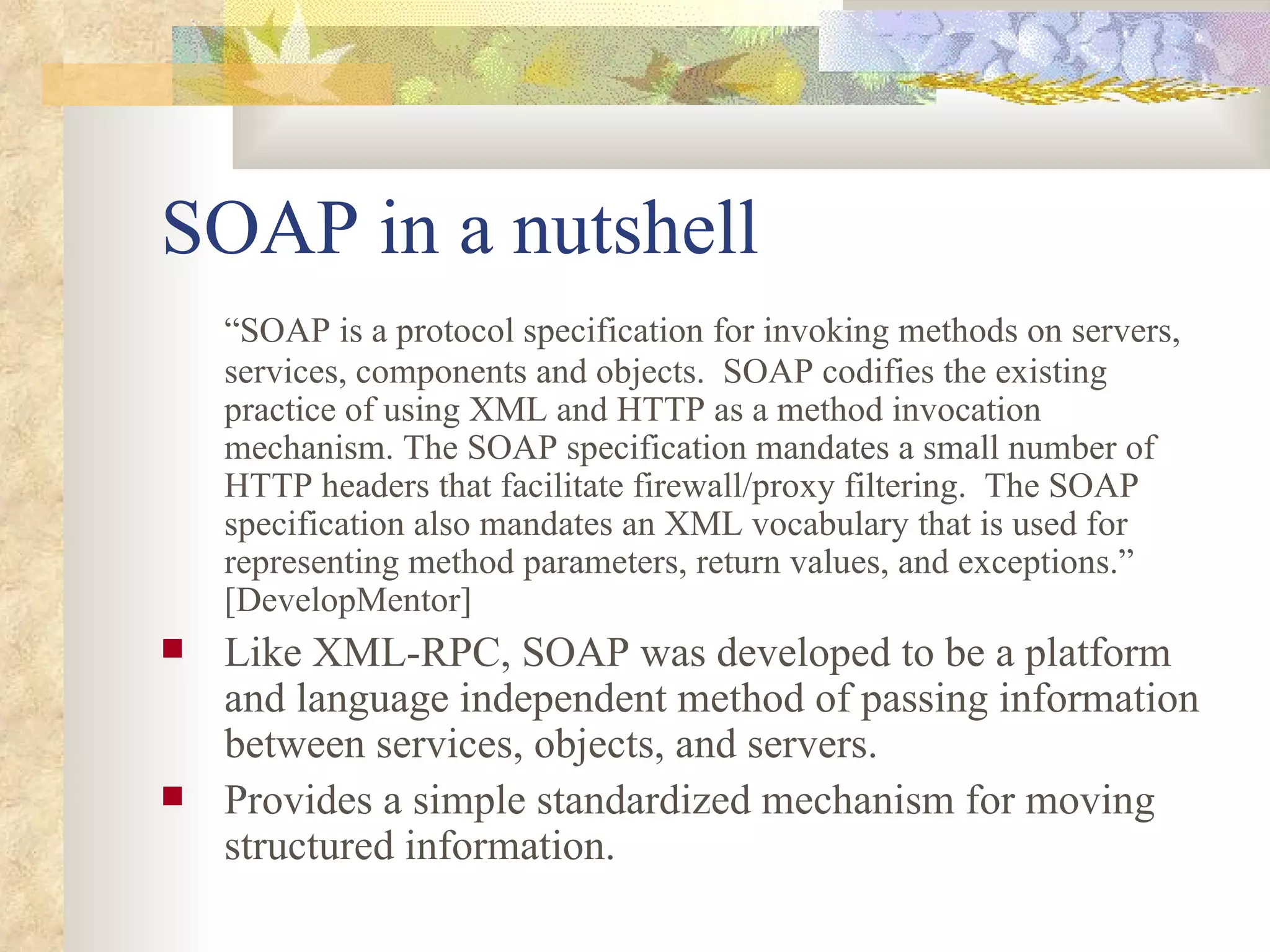 SOAP Overview | PPT