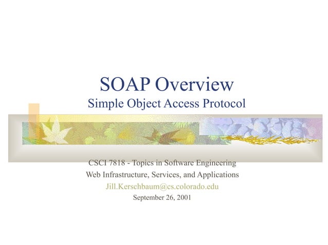 SOAP Overview | PPT