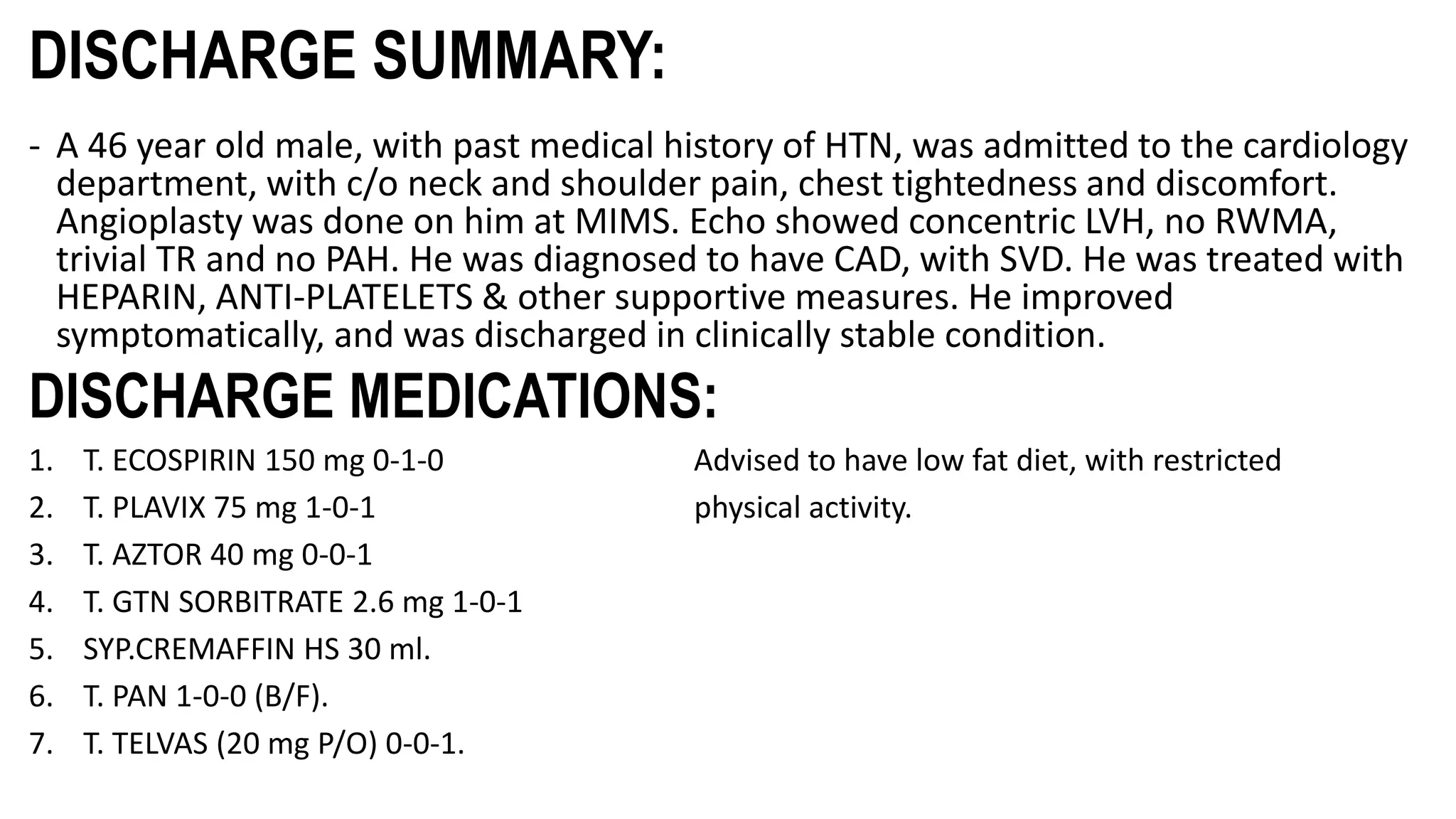 Soap analysis on Coronary Artery Disease: By RxVichuZ! | PPTX