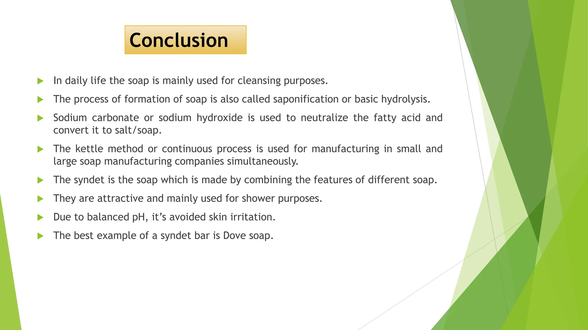 Role of Soap based and synthetic or syndets bar | PPTX
