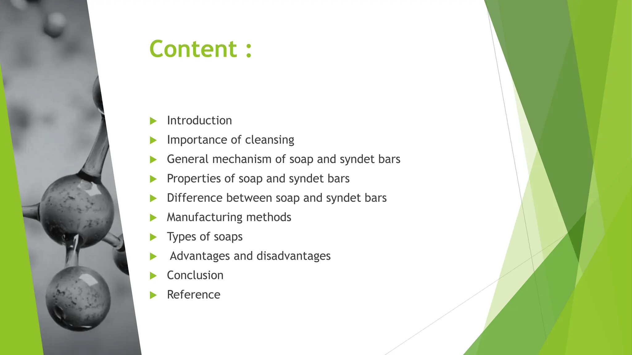 Role of Soap based and synthetic or syndets bar | PPTX