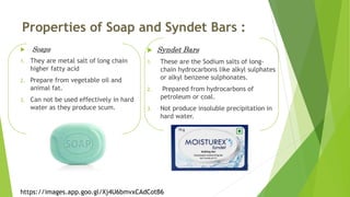 Role of Soap based and synthetic or syndets bar | PPTX
