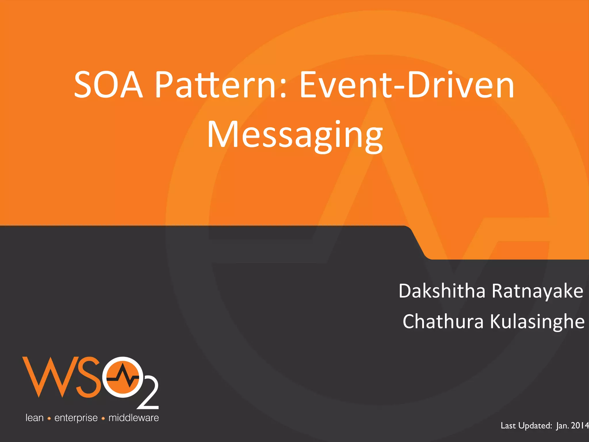 Soa Pattern Event Driven Messaging Ppt
