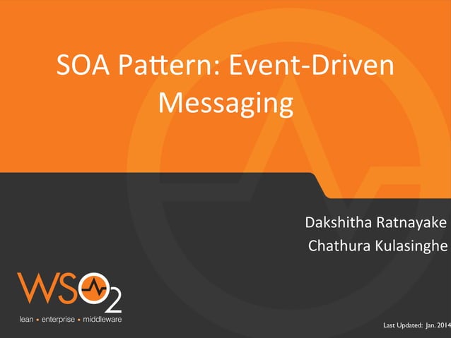 SOA Pattern Event Driven Messaging | PPT