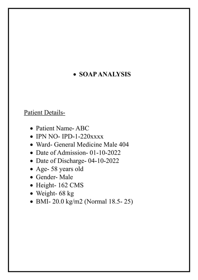 SOAP CASE PRESENTATION ON ACUTE GASTRO ENTRITITIS WITH DIABETES ...