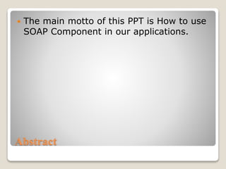 Soap Component | PPT