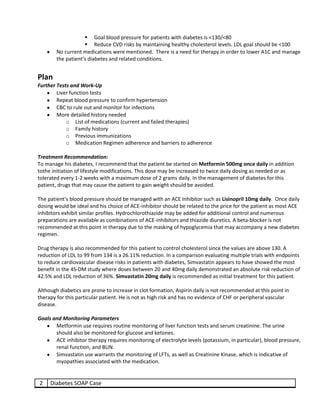 Diabetes SOAP Note Exercise | DOCX