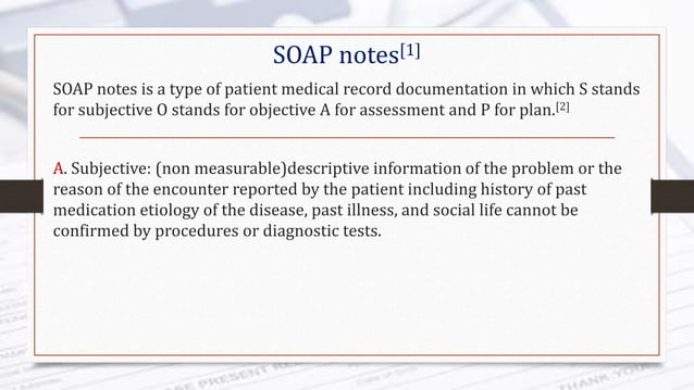SOAP notes | PPTX