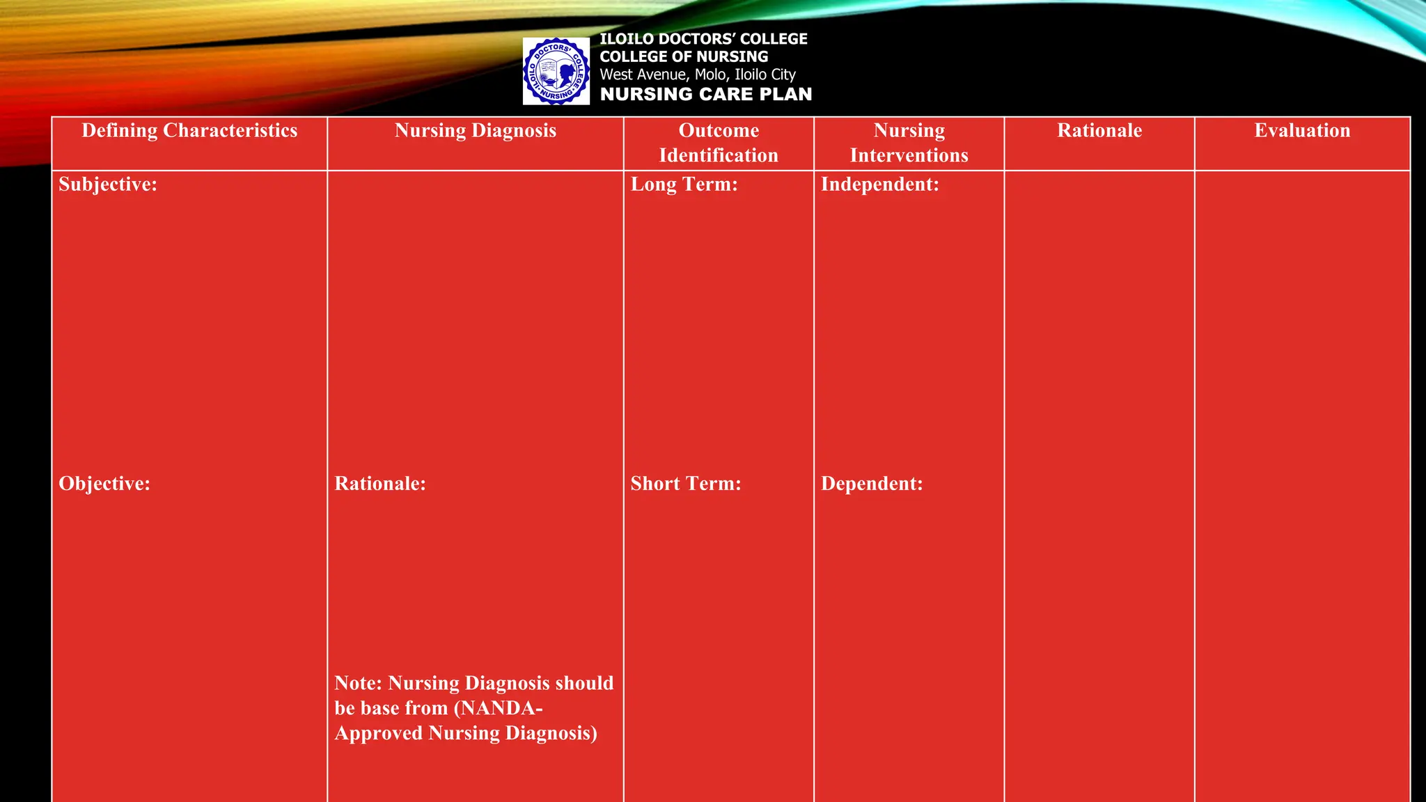 subjective, objective, assessment, plan, intervention, and evaluation ...