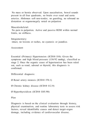 Soap Note 2 Chronic ConditionsSoap Note Chronic Conditions ( | DOCX