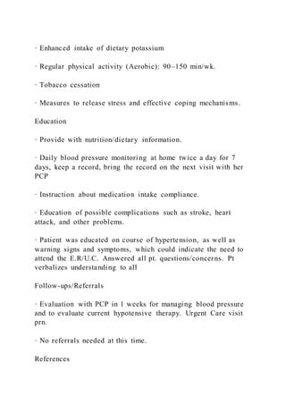 Soap Note 2 Chronic ConditionsSoap Note Chronic Conditions ( | DOCX