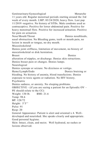 SOAP NOTEName J.D.Date 03262020Time 200 pmAge 25 .docx