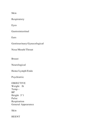 SOAP NOTE SAMPLE FORMAT FOR MRCNameDateTime AgeS.docx