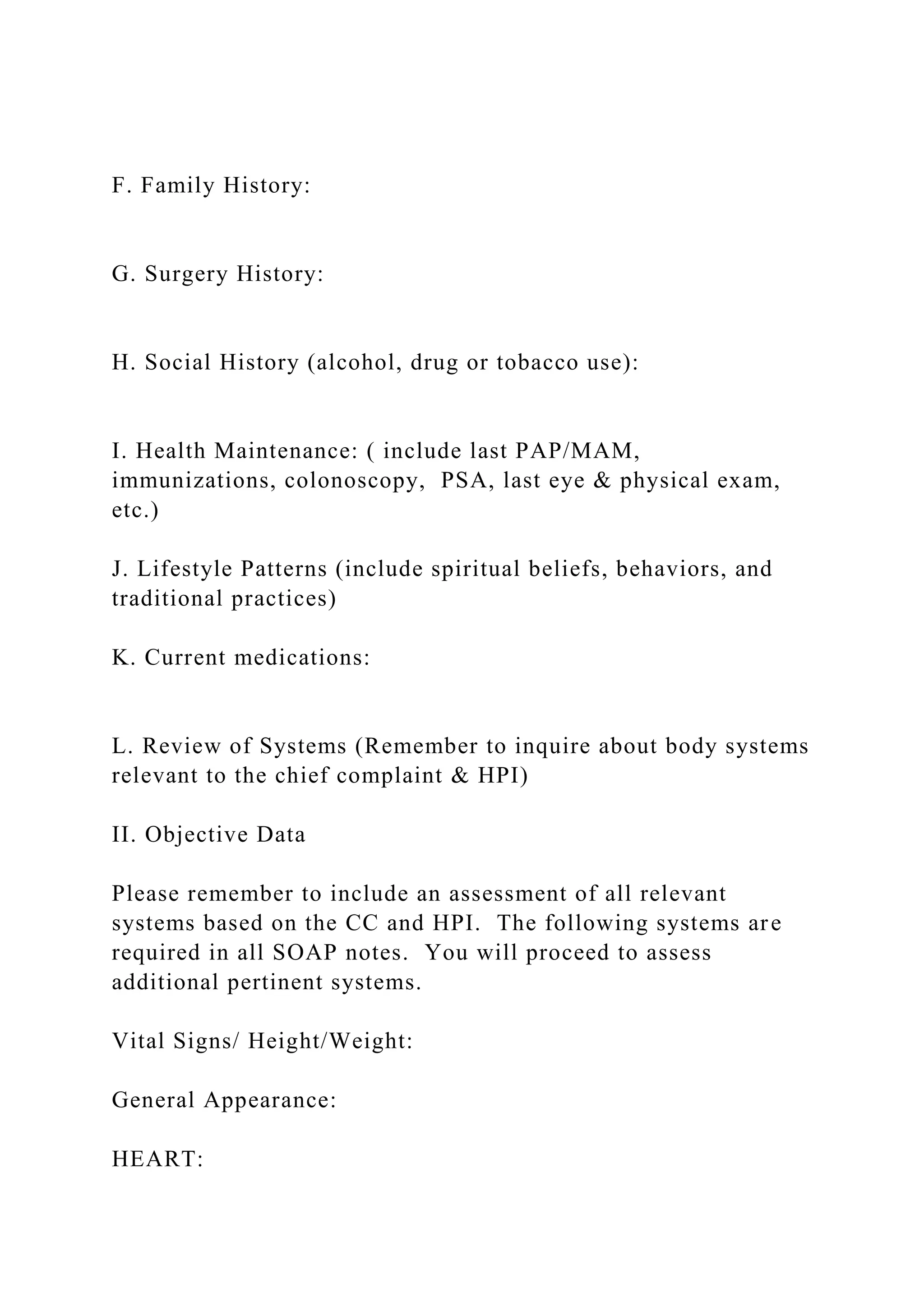 SOAP NOTE TEMPLATEPlease role play with a volunteer family mem.docx