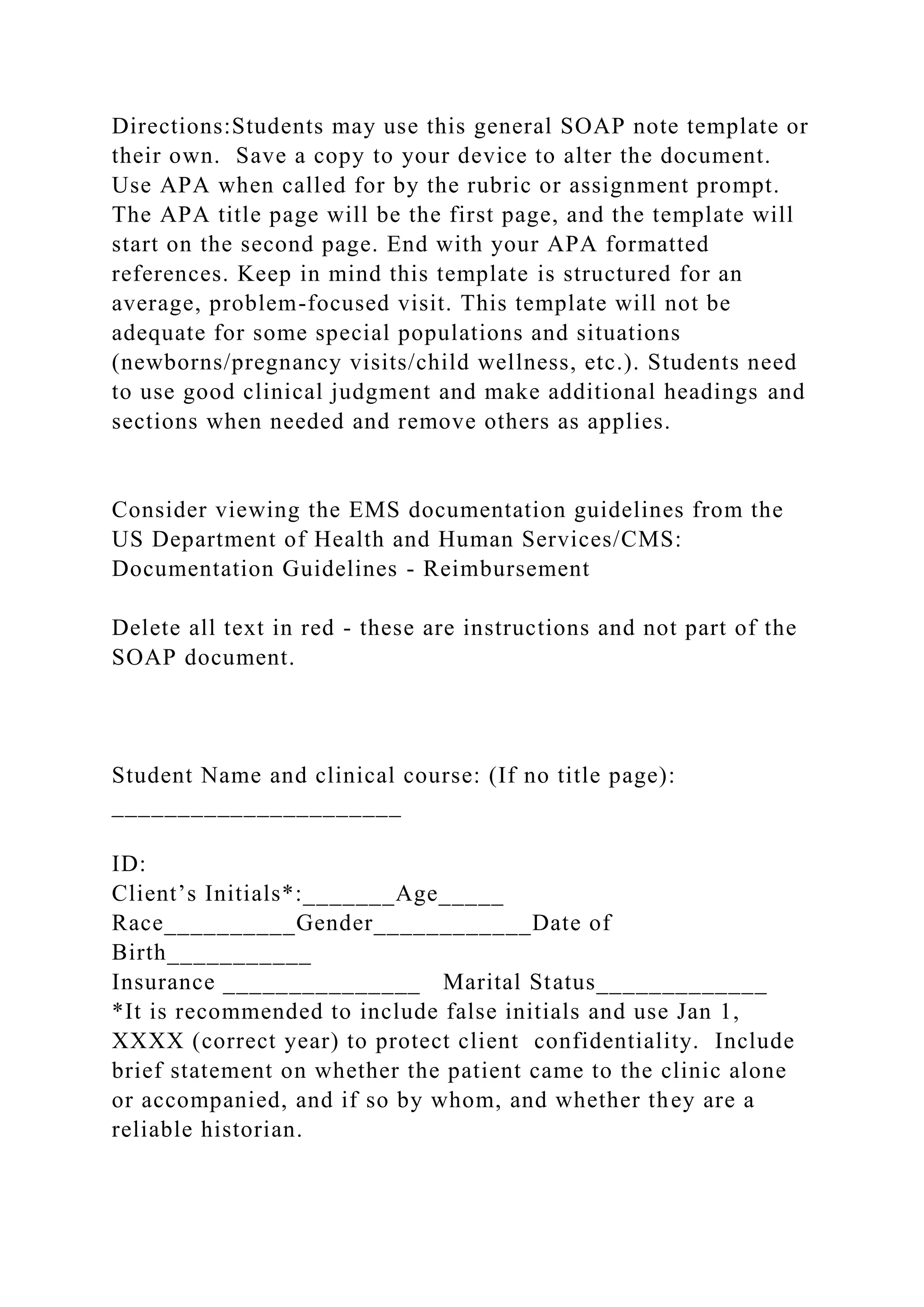 SOAP Note Week TwoUnited States University.docx