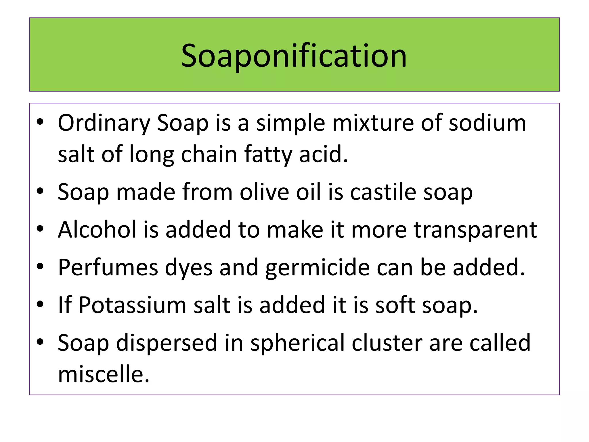 Soaponification | PPTX