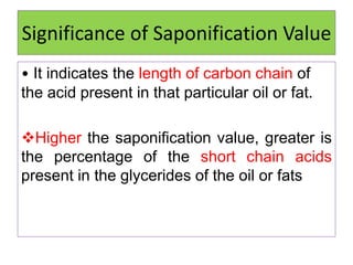 Soaponification value | PPTX