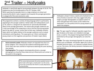 Soap opera genre target audience task | PPTX