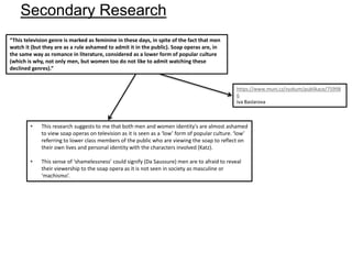 Soap opera genre target audience task | PPTX