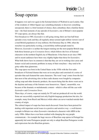 Soap Operas | PDF | Television | Entertainment