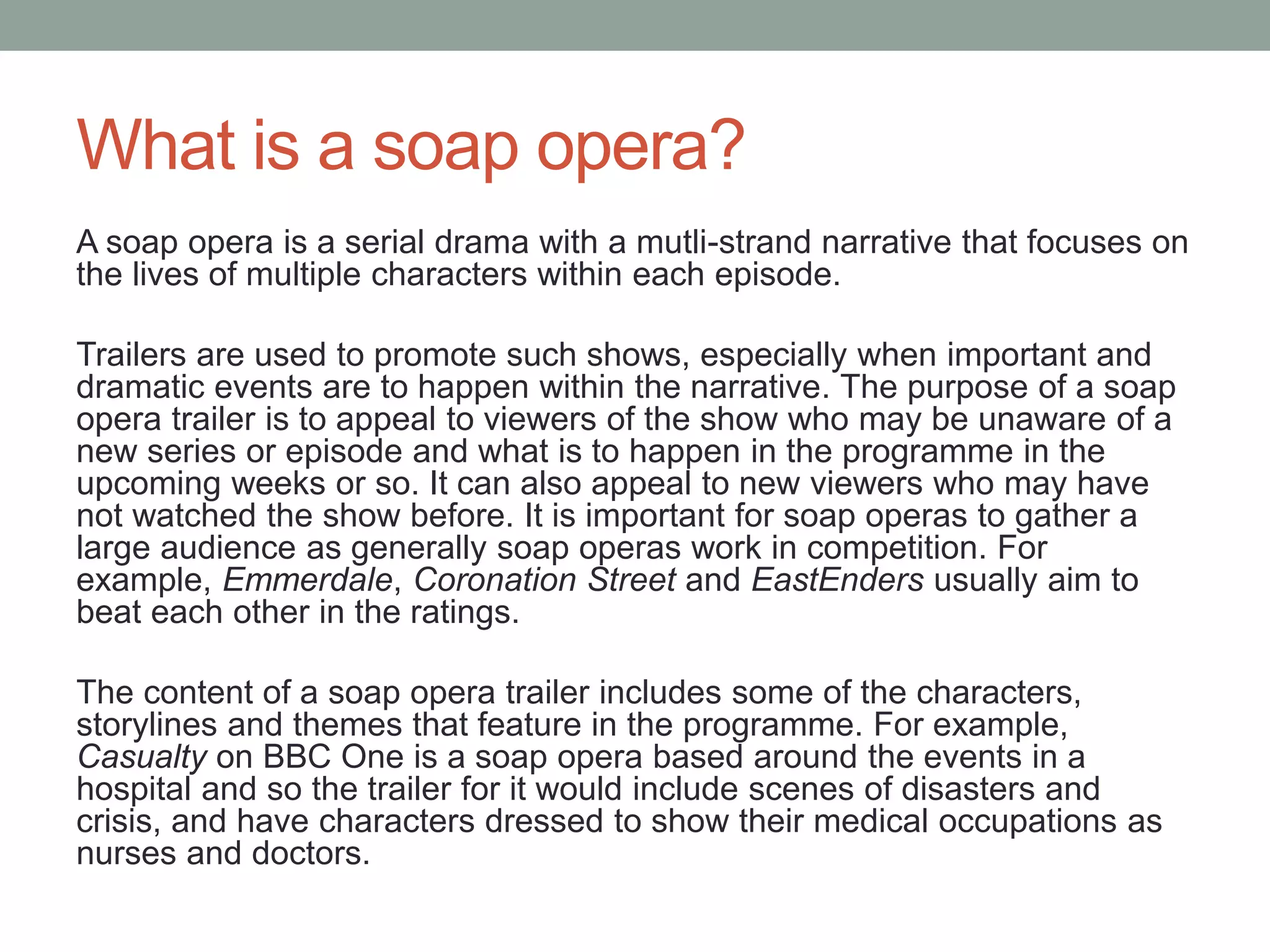Soap operas | PPTX