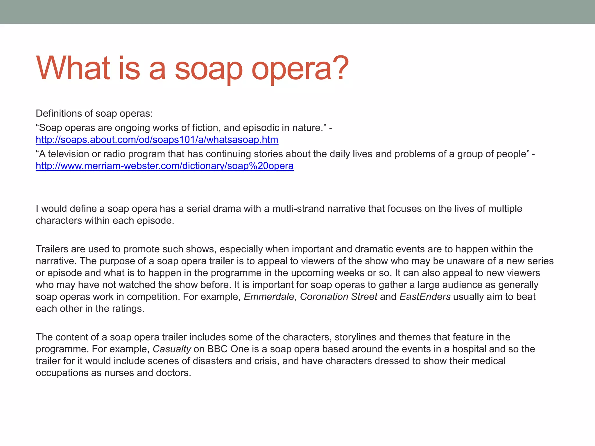 Soap operas | PPTX