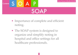 SOAP Noting System | PDF | Dental Health | Diseases and Conditions
