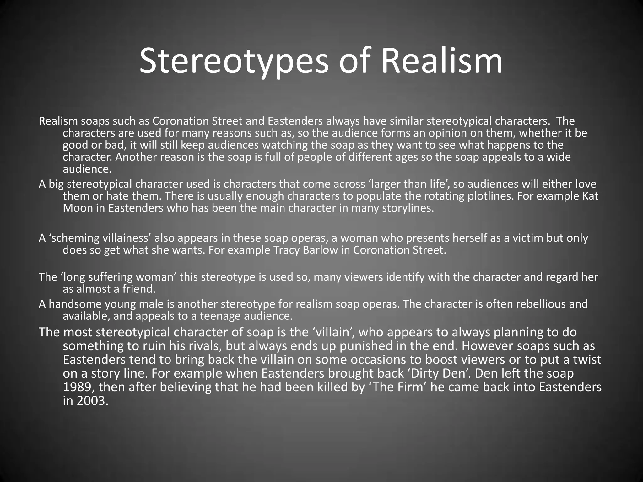 Soap realism presentation | PPTX