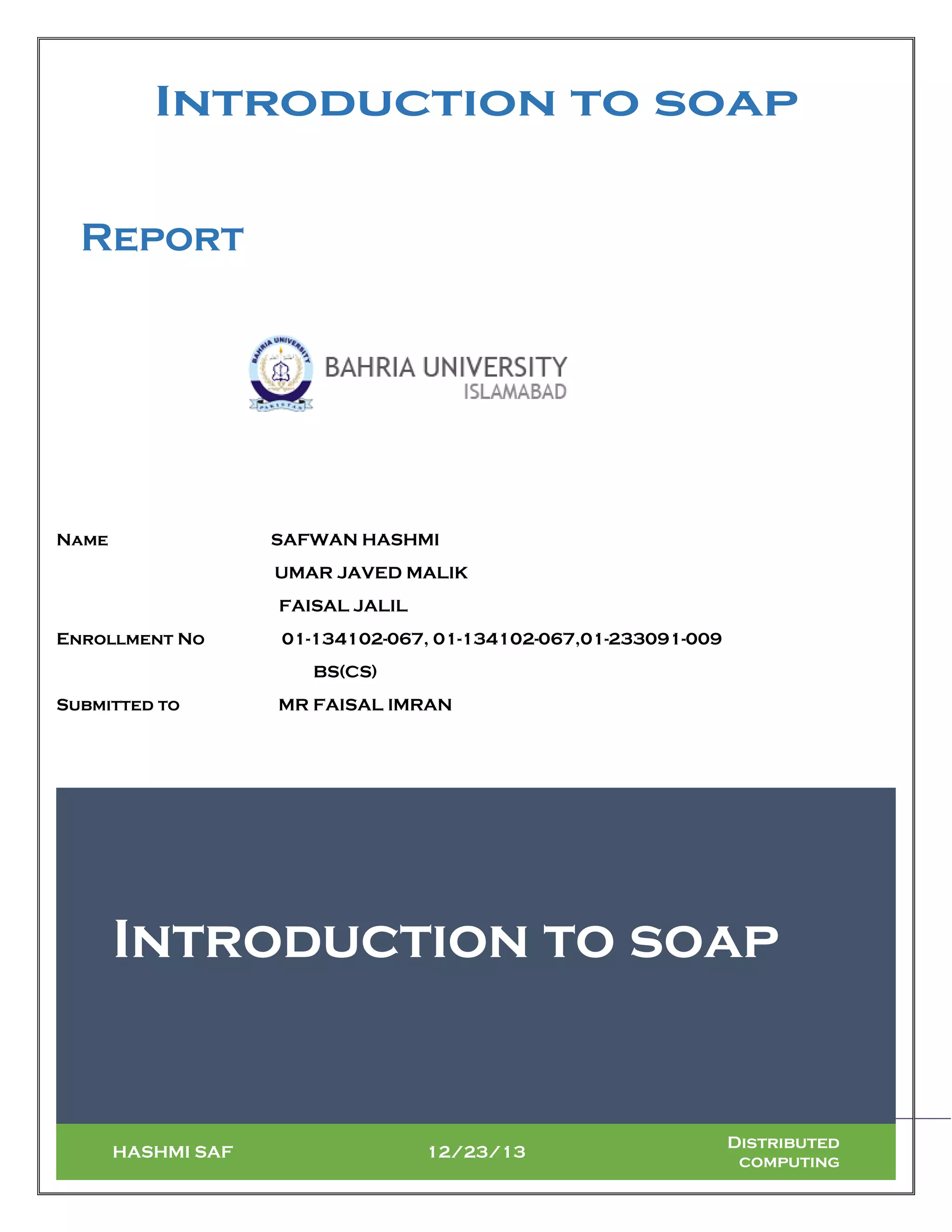 Introduction to SOAP | PDF