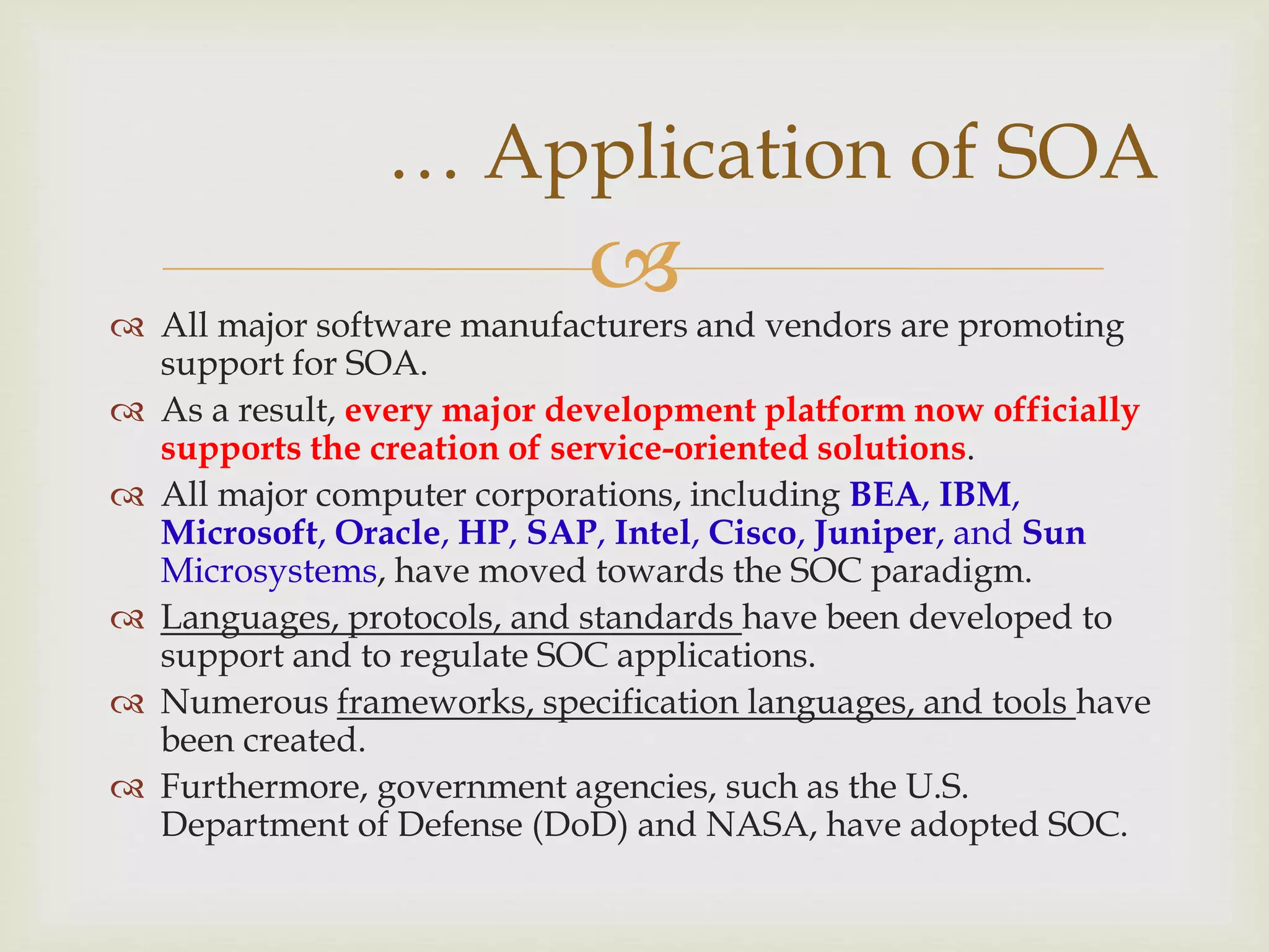 Service Oriented Architecture (SOA) | PPTX